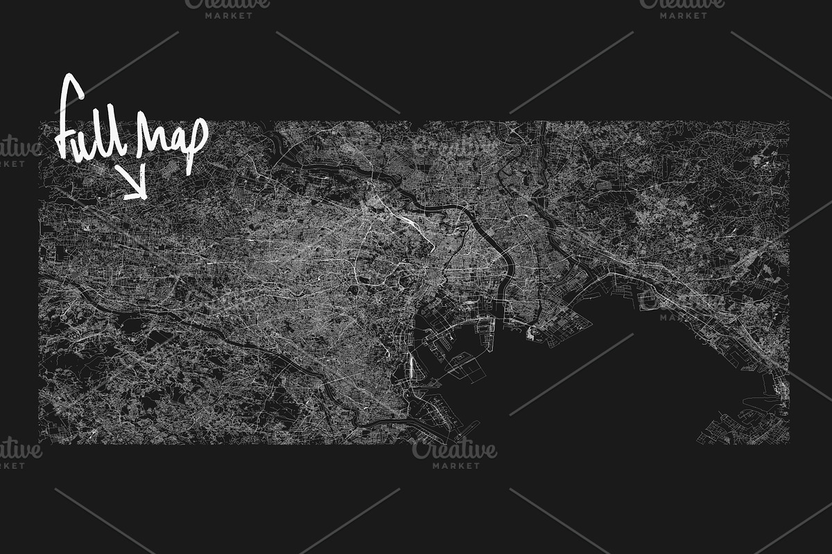 Tokyo City Map - PNG / SVG / JPG, a Pattern Graphic by Sam Johnson Artwork