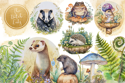 Woodland Tribal Animals V.2 Clipart | Animal Illustrations ~ Creative ...