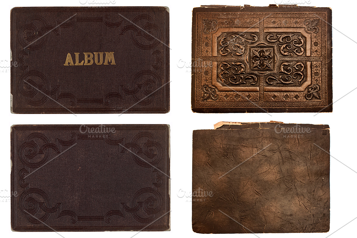 Vintage Photo Album Cover Textures, a Texture Graphic by Blue Line Design