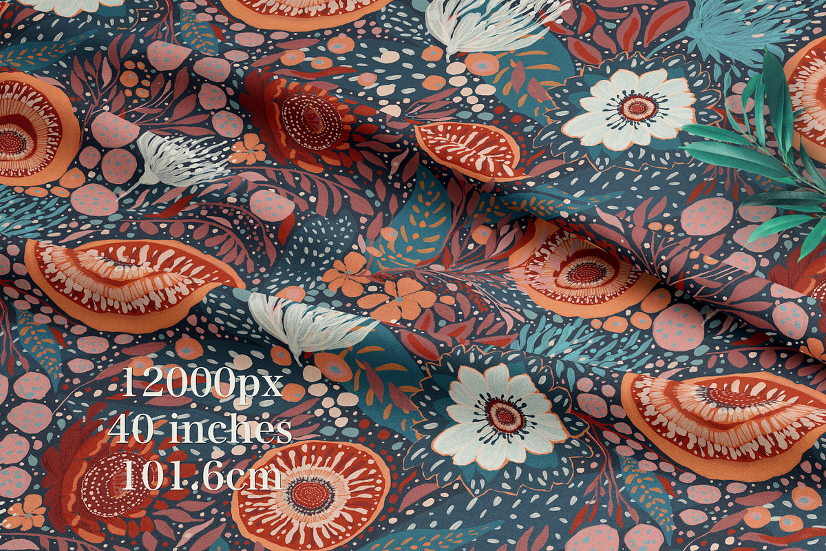 Boho Blossom Seamless Patterns, a Pattern Graphic by OlgaRom | Creative ...