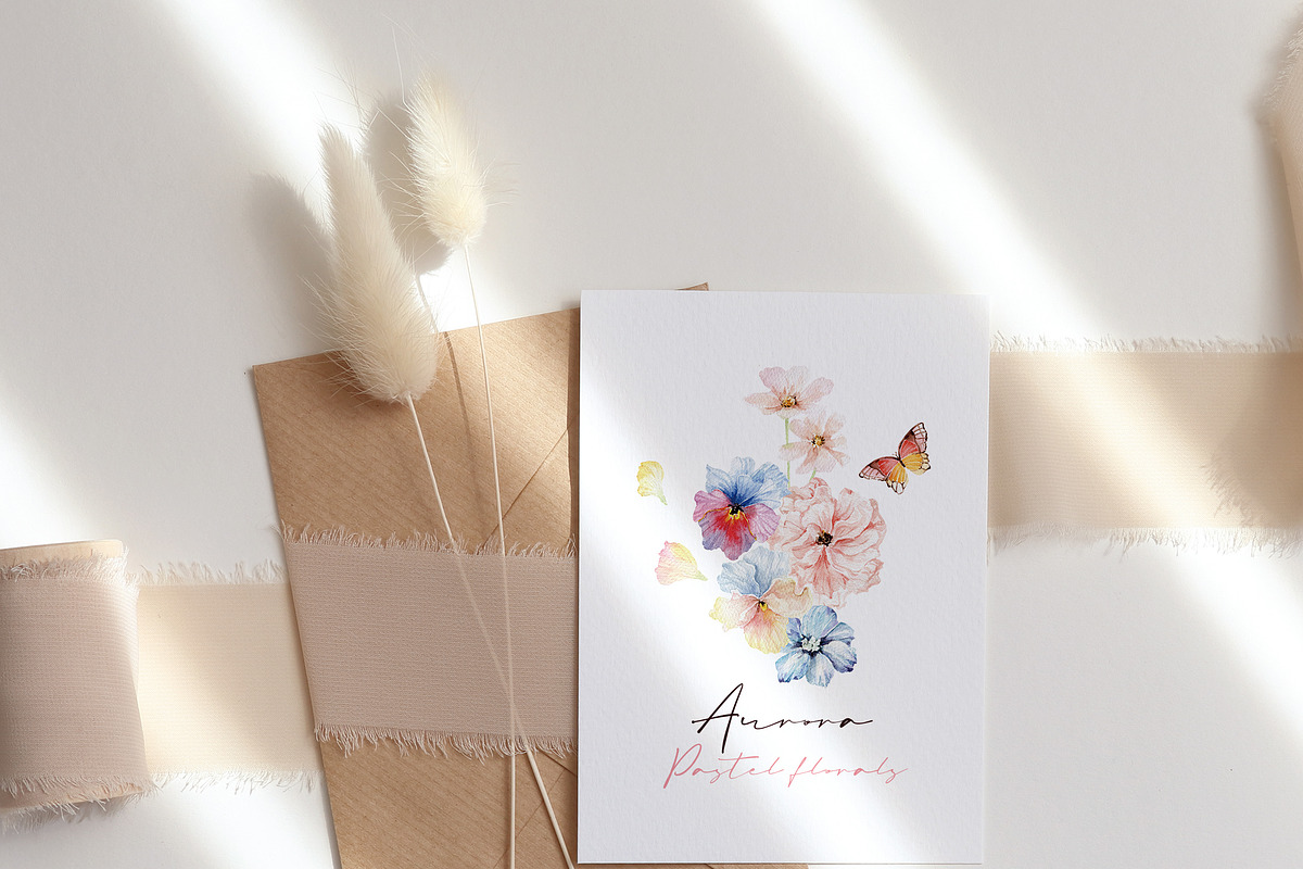 Watercolor Flower - PASTEL AURORA, a Decorative Illustration by ...