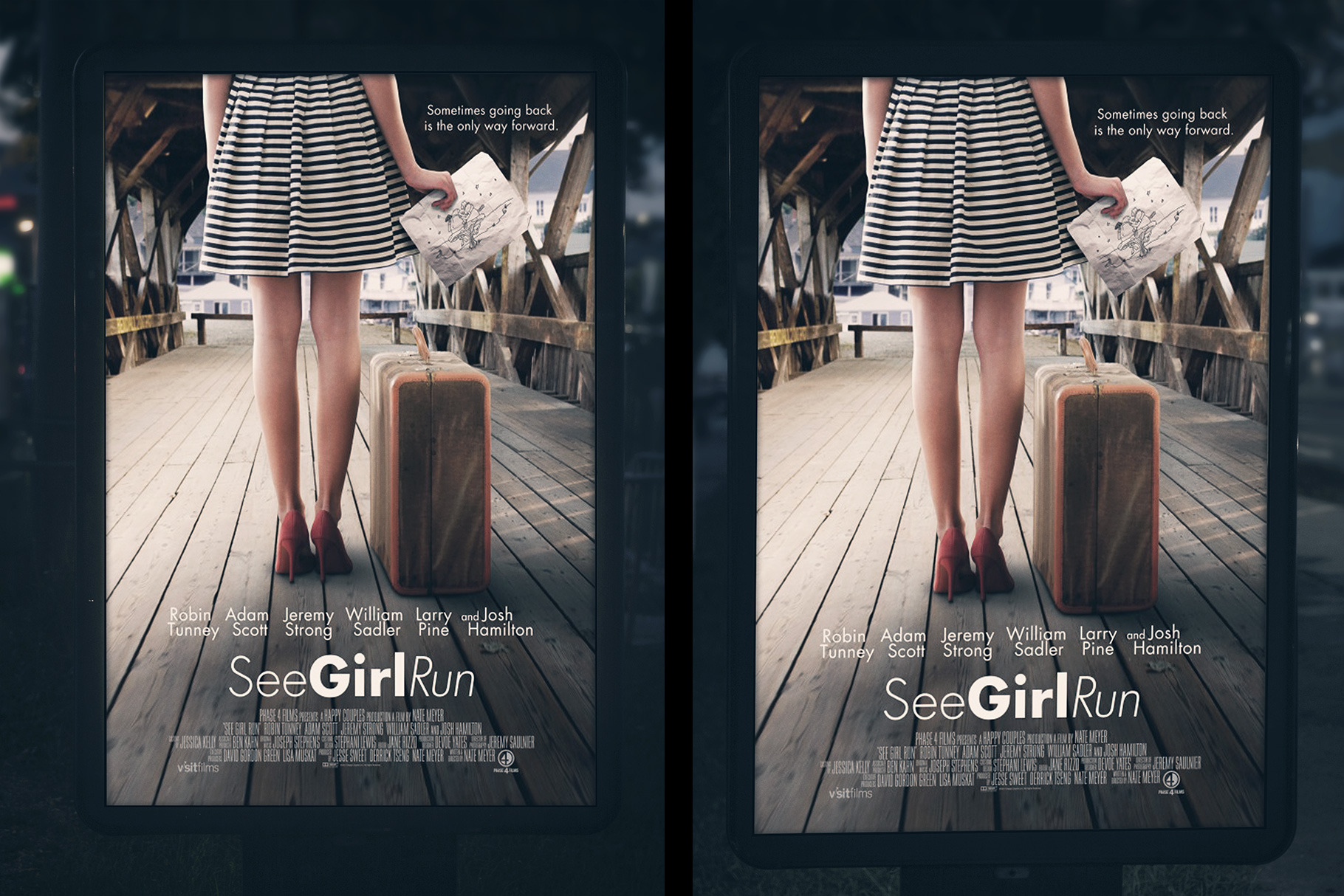 Night Time Movie Poster Mockup, a Print Template by loswl | Creative Market