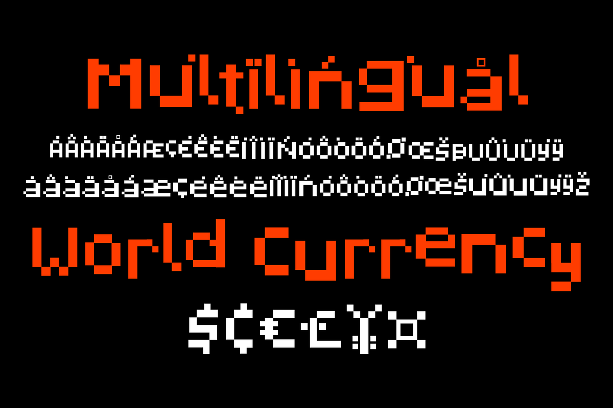 Pixelated Display Font by Jetsmax