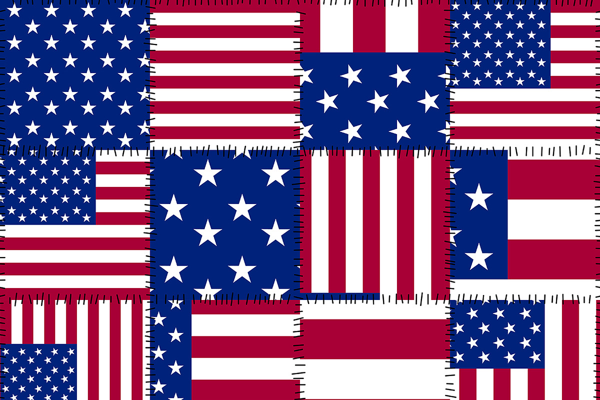 USA flag vector pattern