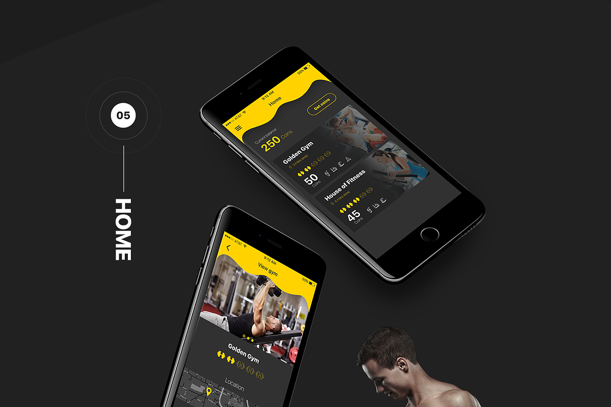 Gym of Heroes - iOS UI Kit, an UI Kit Template by Restart Technology Shop