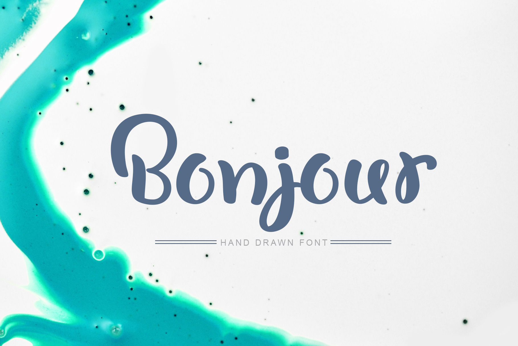 Bonjour Hand Drawn Font, a Script Font by Happy Letters