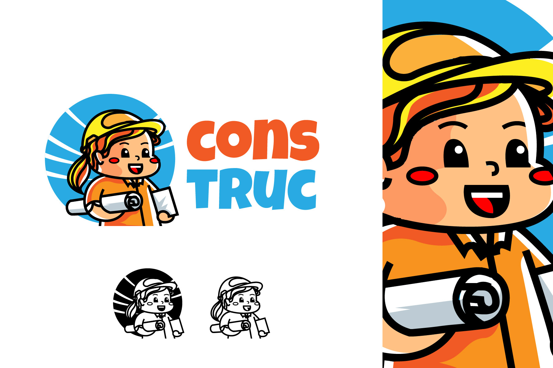 Construction - Mascot & Esport Logo, a Branding & Logo Template by AQR ...