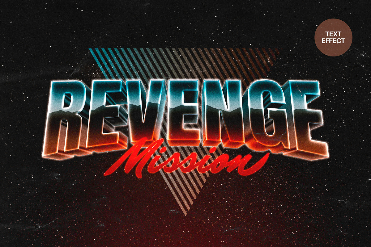 Cosmic Retrowave Text Effect, a Layer Style Add-On by Design Squad | Creative Market