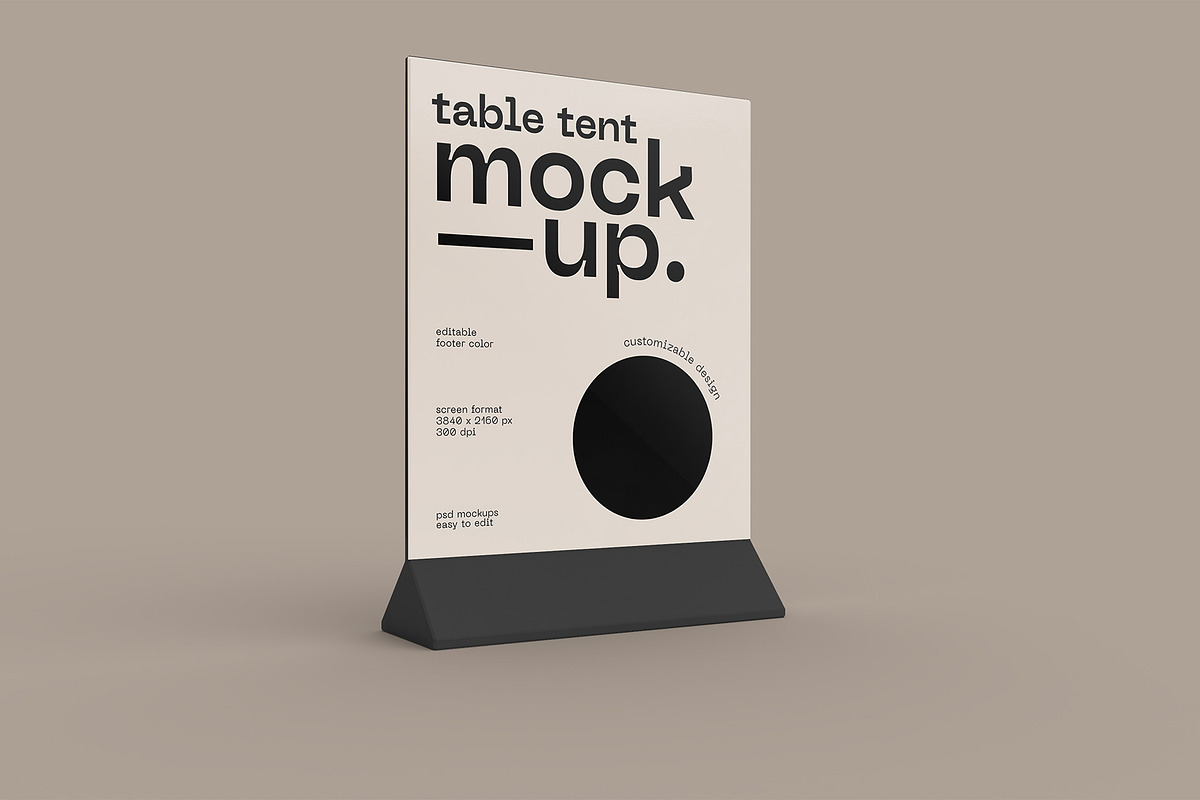 Table Tent and Sign Mockup Set