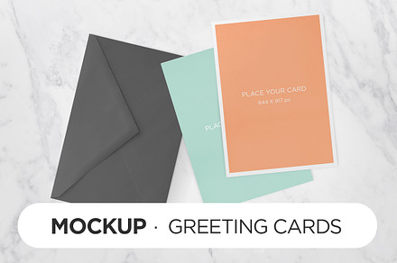 mockup . A2 greeting card, a Print Template by tomodachi studio