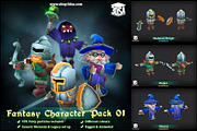 Fantasy Character Pack 01, a Characters & Person 3D Model by Meshtint Studio