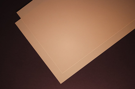 Blank A4 paper, beige on dark background as office stationery fl, a ...