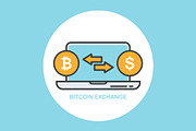 Bitcoin Exchange Vector Illustration, a Graphic by Finevector