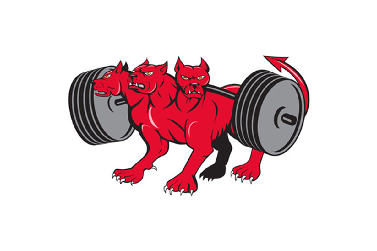 Cerberus Multi-headed Dog, an Illustration by patrimonio