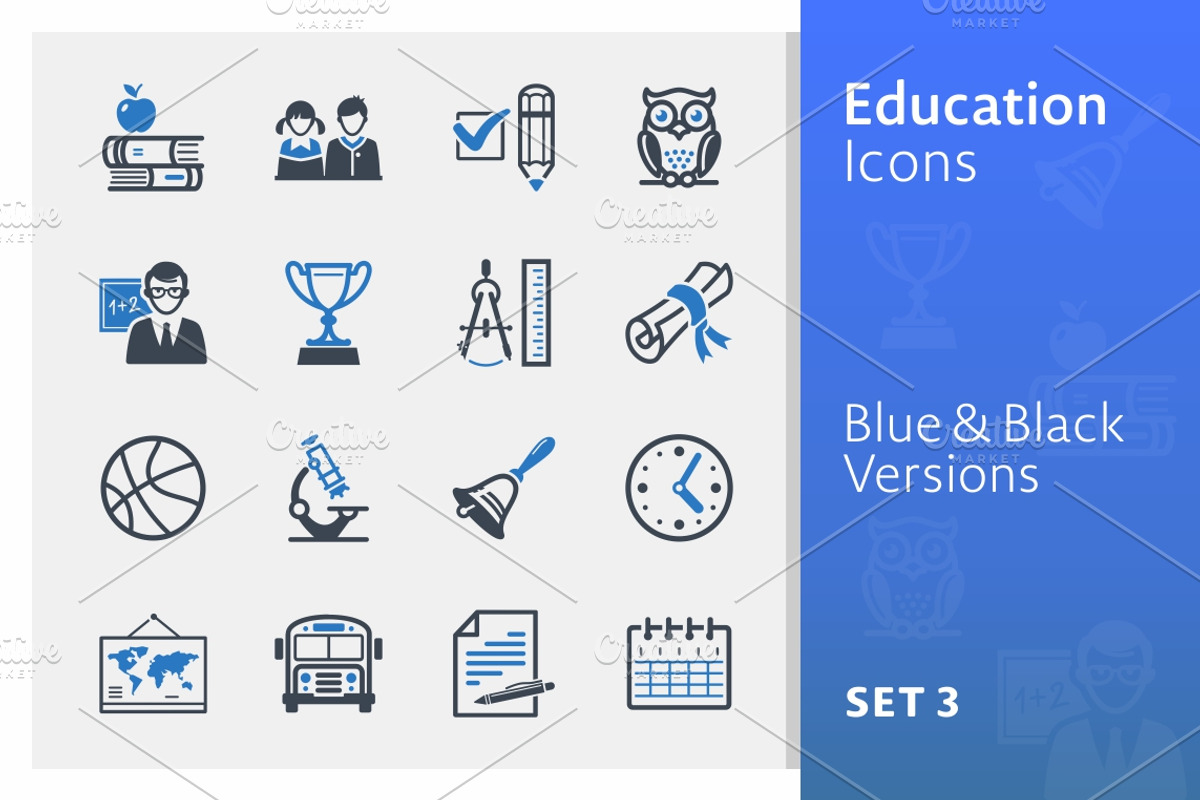 Education Icons Set 3 - Blue Series, an Icon by introwiz1