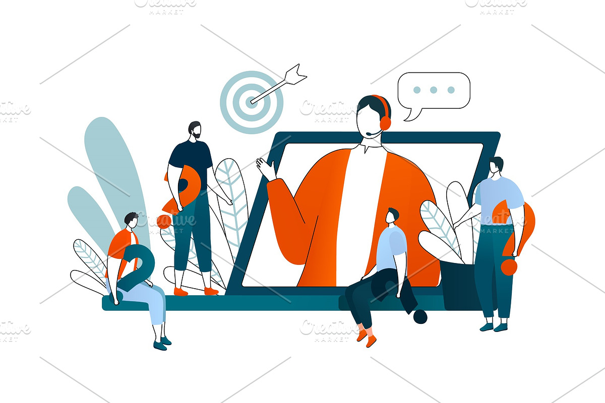 Online consultation, vector, a Healthcare Illustration by KitVector ...