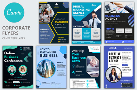 Canva Business Flyer Templates, a Flyer Template by Pennyblack Templates