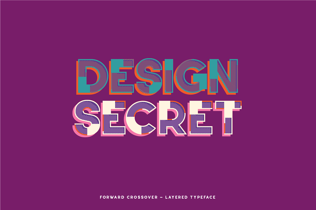 Forward Crossover - layered typeface, a Sans Serif Font by Revorklabs ...
