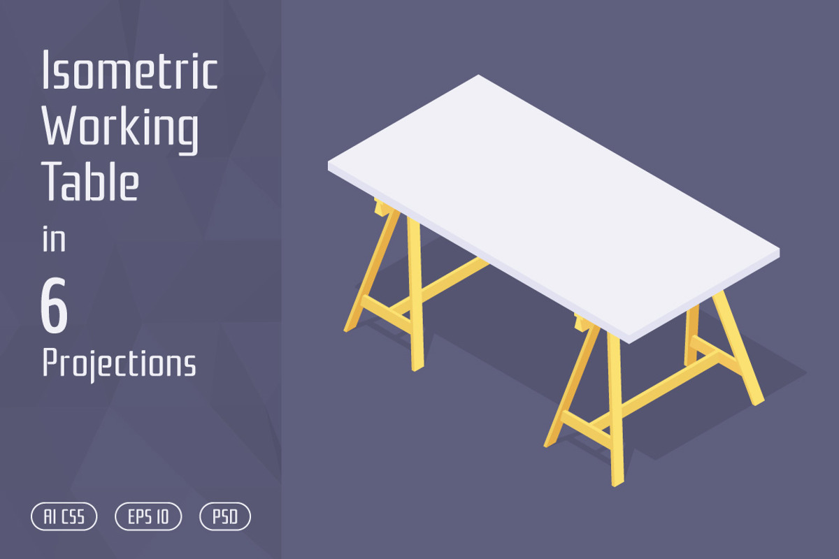 Isometric Working Table, an Object Graphic by Graphic Warehouse ...