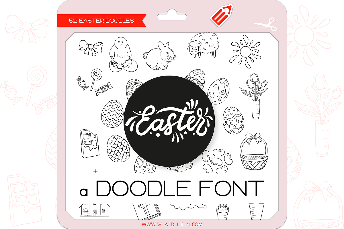 Easter Doodles - Dingbats Font, a Symbol Font by WADLEN