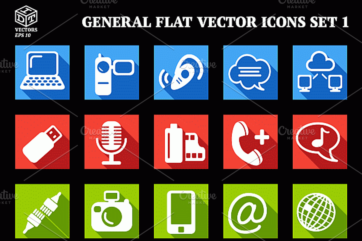 General Flat Vector Icons - 4 Packs, an Icon by Idette Designs™