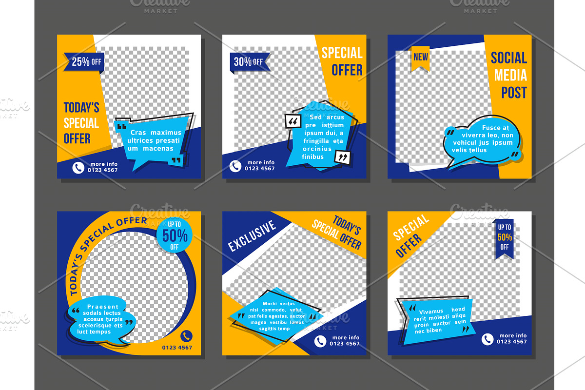 Media post template. Development, a Graphic by LadadikArt | Creative Market