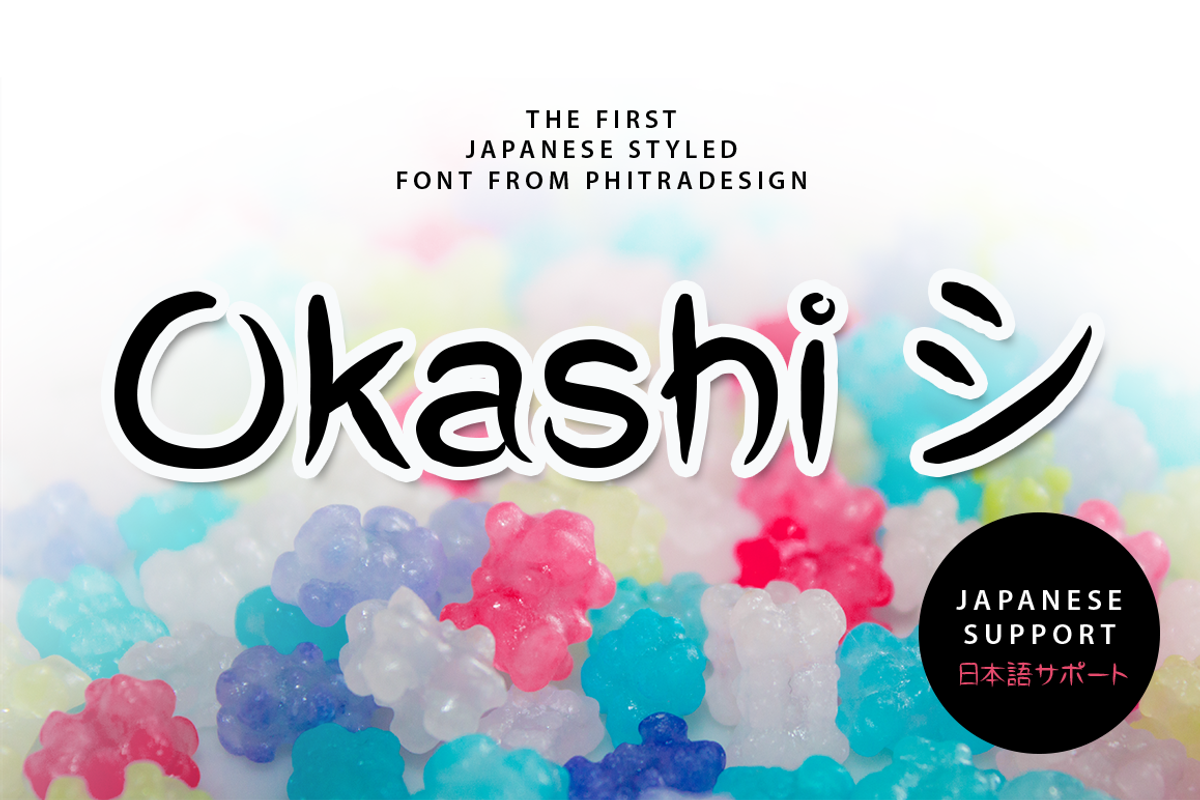 Okashi シ Typeface, a Script Font by Shaped Fonts