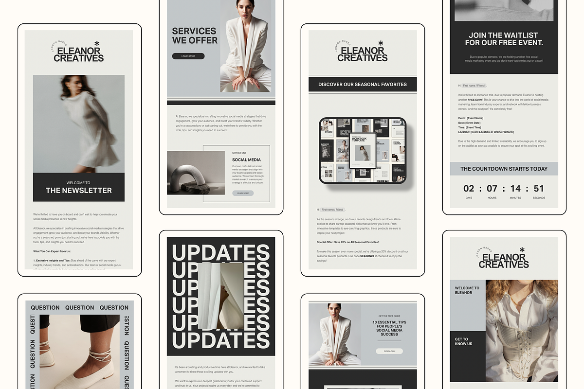 Flodesk Email Newsletter Templates, an Email Template by Branding Babe Co.