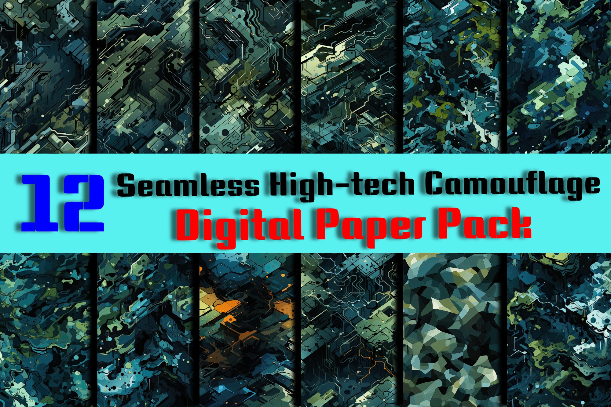 12 Seamless high-tech camouflage