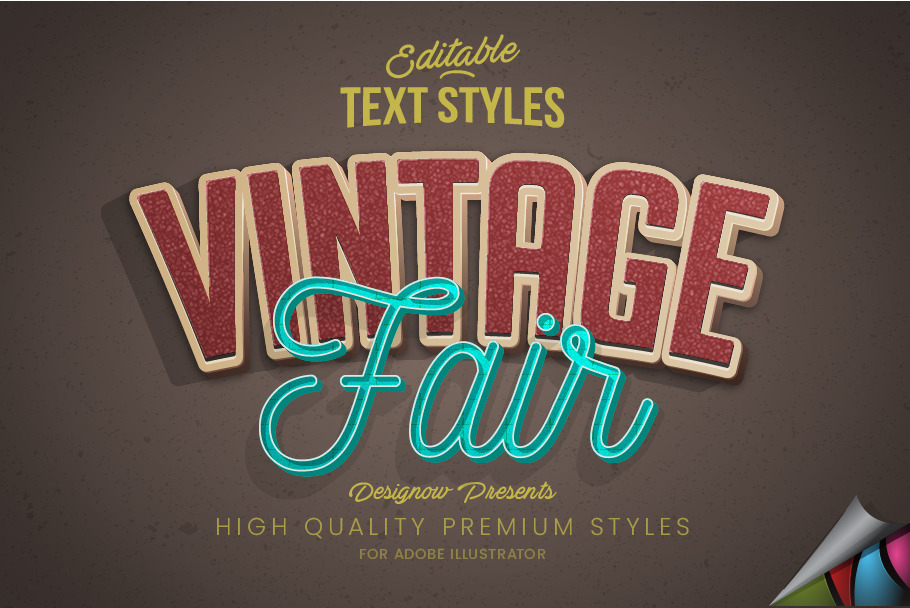 Vintage Retro Text Style, a Layer Style Add-On by Designow Group