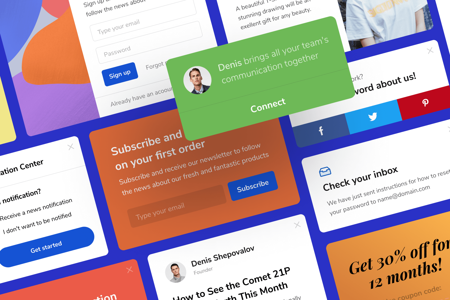 Bites 2 Html Modals And Popups An Ui Kit Template By Craftwork Creative Market 