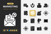 Marketing Solid Icons, a Solid Icon by Spacepixel Creative