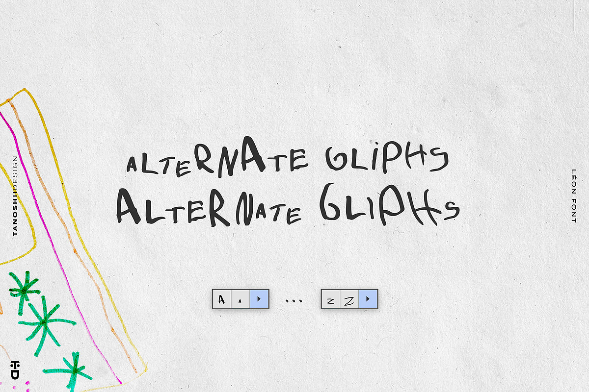 LÉON - Handwritten Font, a Script Font by TANOSHII DESIGN