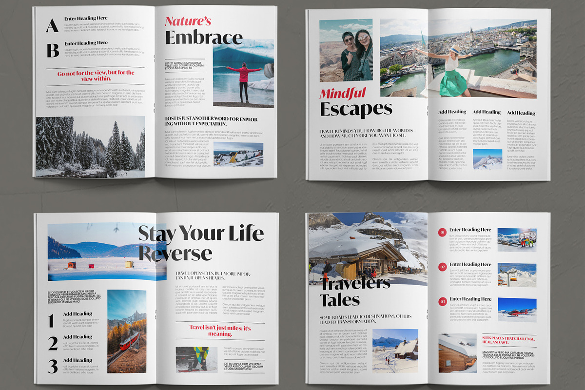 Adventure Travel Magazine Layout