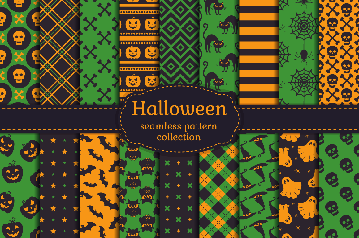 Halloween seamless patterns, a Pattern Graphic by JuliaMalinovskaya