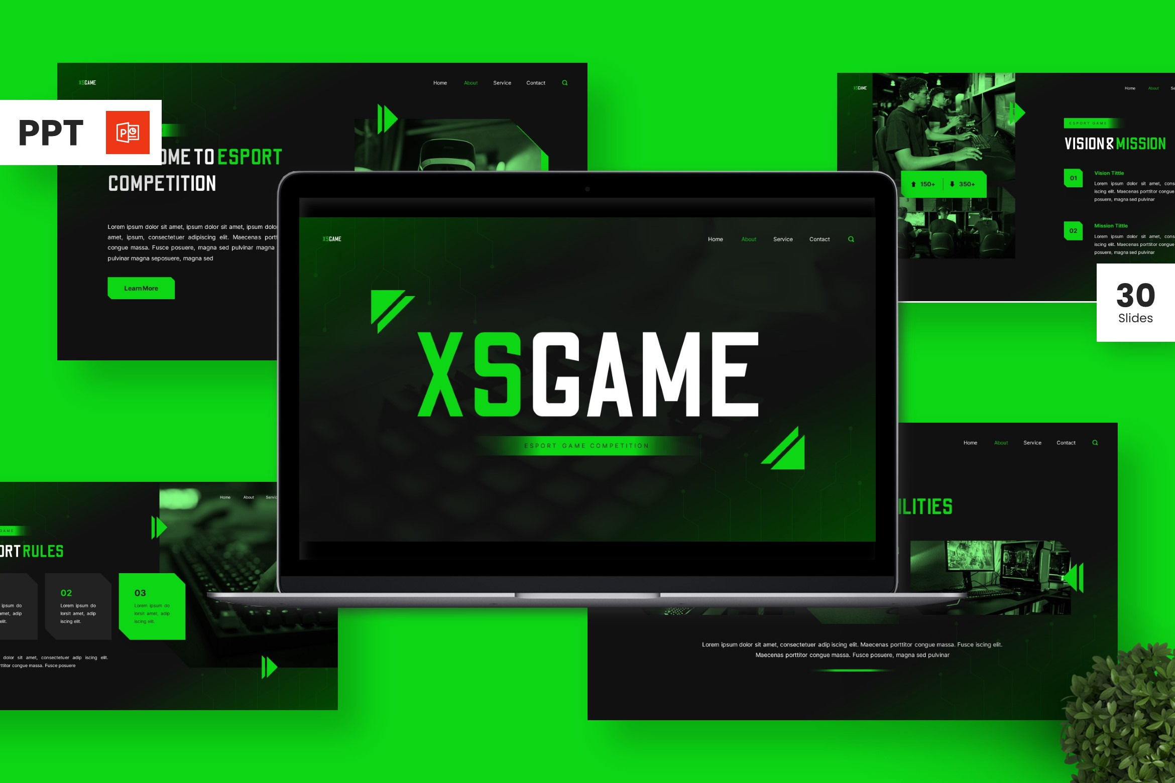 Xsgame - Powerpoint Templates, a Presentation Template by Deepslide Studio