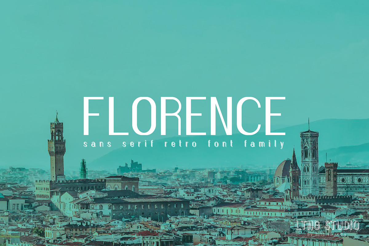 FLORENCE font family, a Sans Serif Font by LTNG STUDIO
