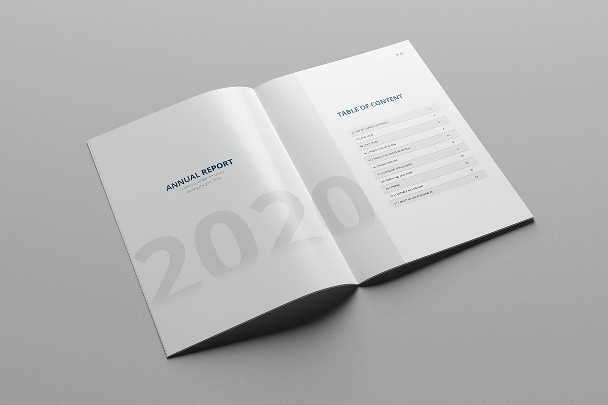 Annual Report 2023 | 28 Pages, a Brochure Template by Pro-Gh