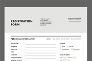 Registration Form Layout (A4+US), a Stationery Template by ...