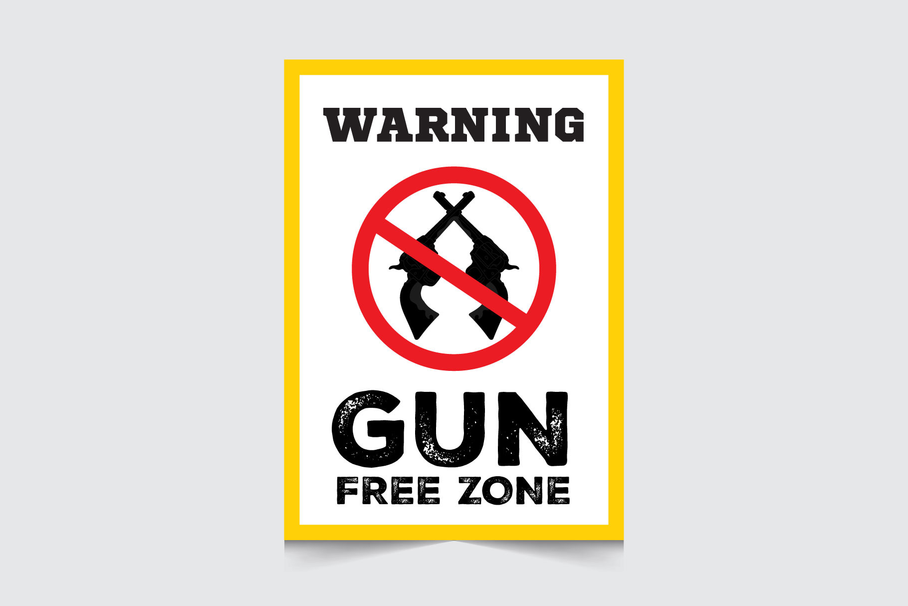 Gun free zone sign templates, a Poster Template by thedesignsource