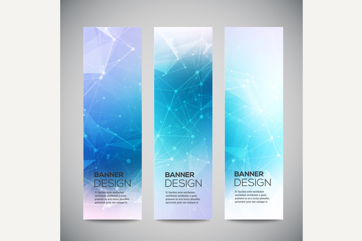 Vector vertical banners set, a Background Graphic by Shanvood art