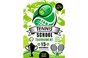 Tennis sport, vector poster, an Education Illustration by Vector Tradition