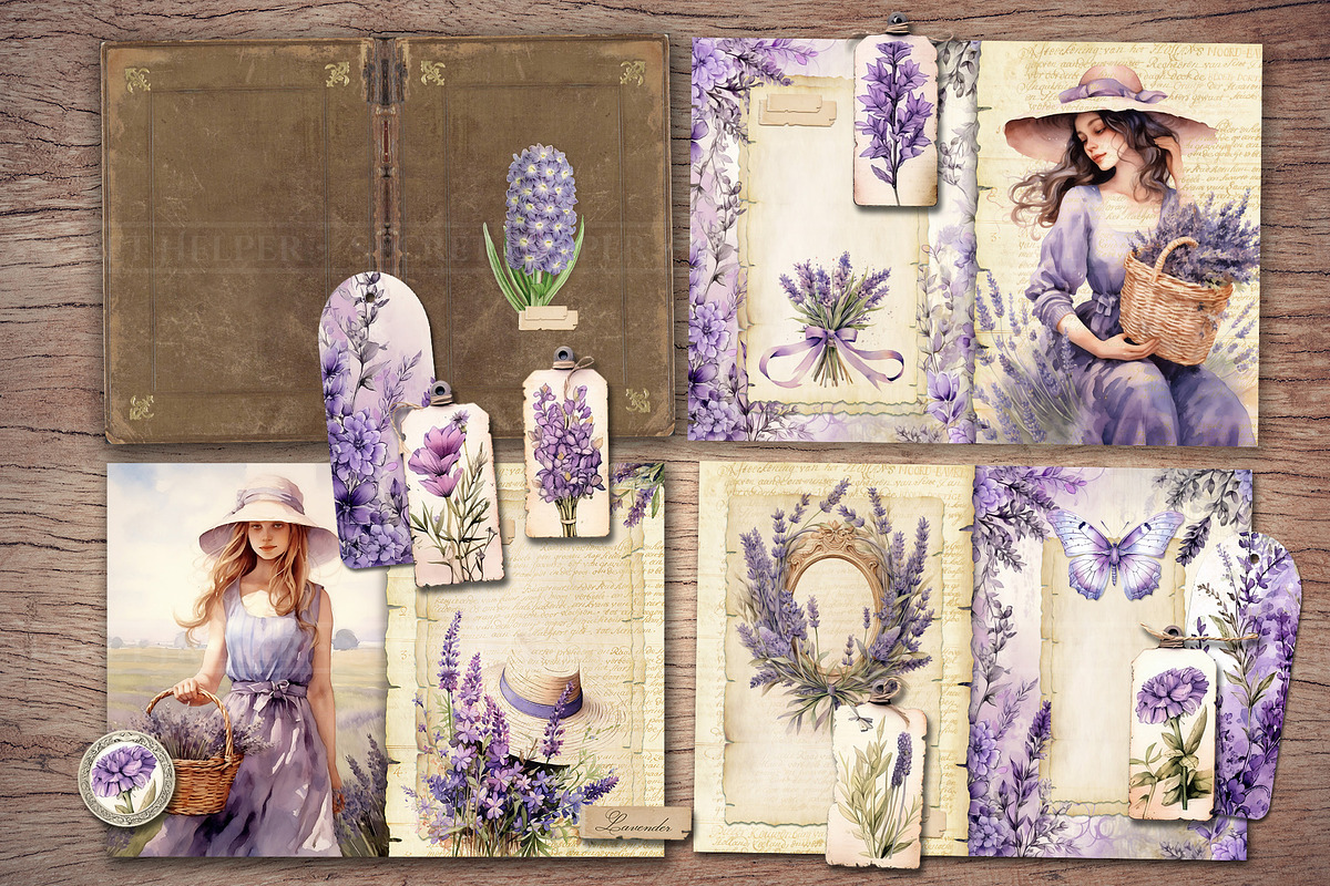Lavender Scrapbook Kit