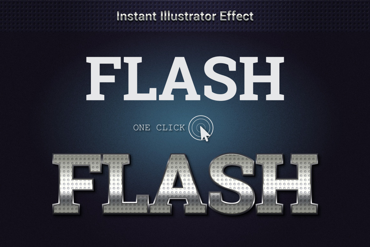 50 Metal Illustrator Styles, a Layer Style Add-On by Vector Galore