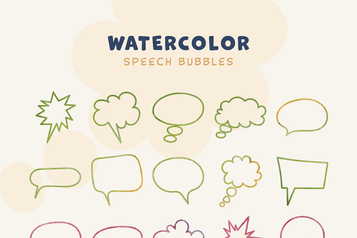Hand-drawn Speech Bubbles, an Object Graphic by P.F. Creative Lab