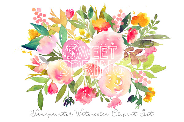 Sweet Spring - Watercolor Floral Set | Illustrations ~ Creative Market