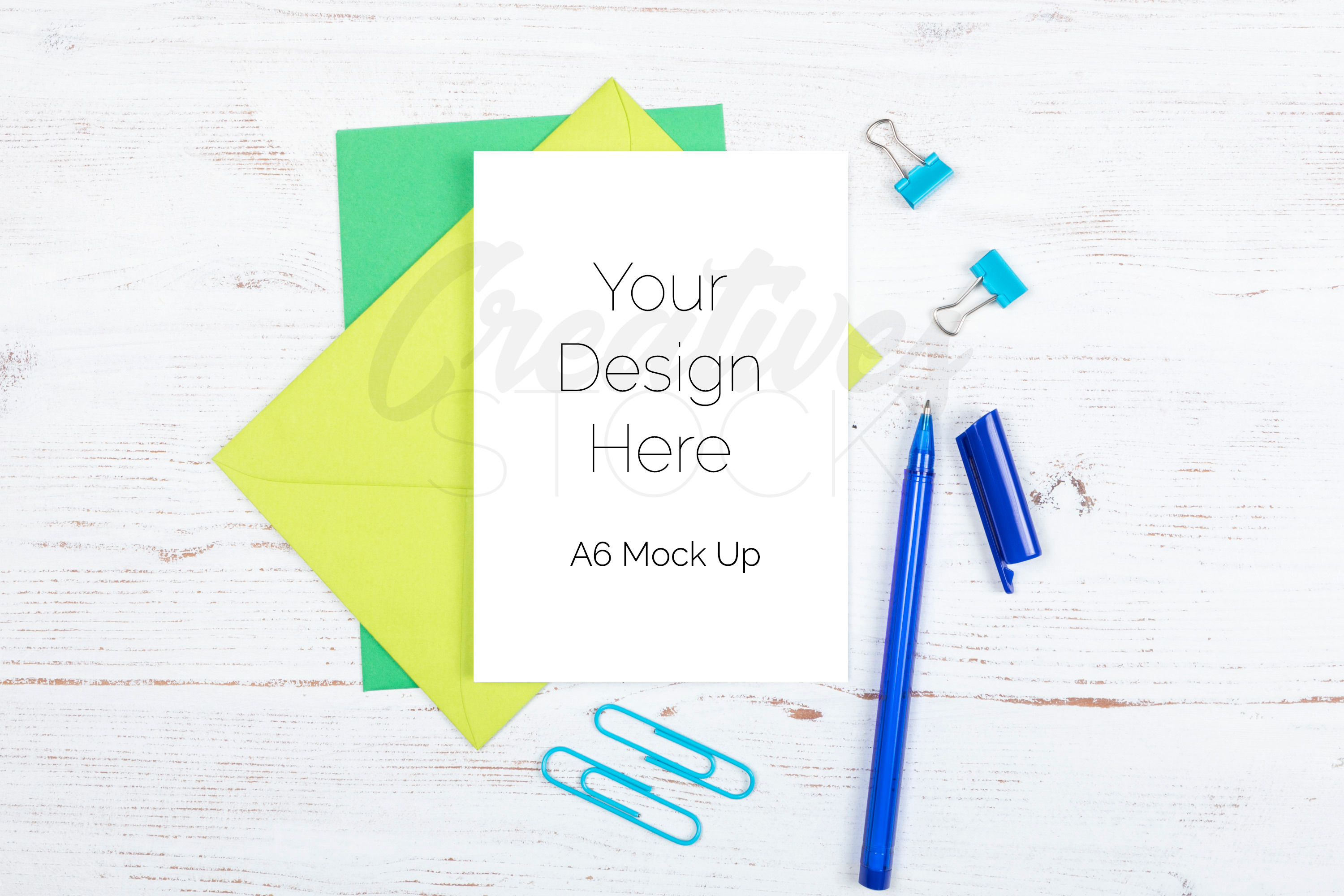 A6 Greetings Card Stock Photo, a Print Template by Creatives STOCK