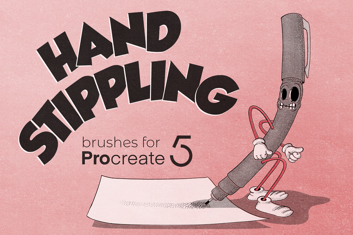 Hand Stippling for Procreate, a Brush Add-On by UPROOT | Creative Market
