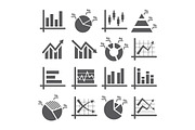Diagram and Graphs Icons, an Outline Icon by IhorZigor