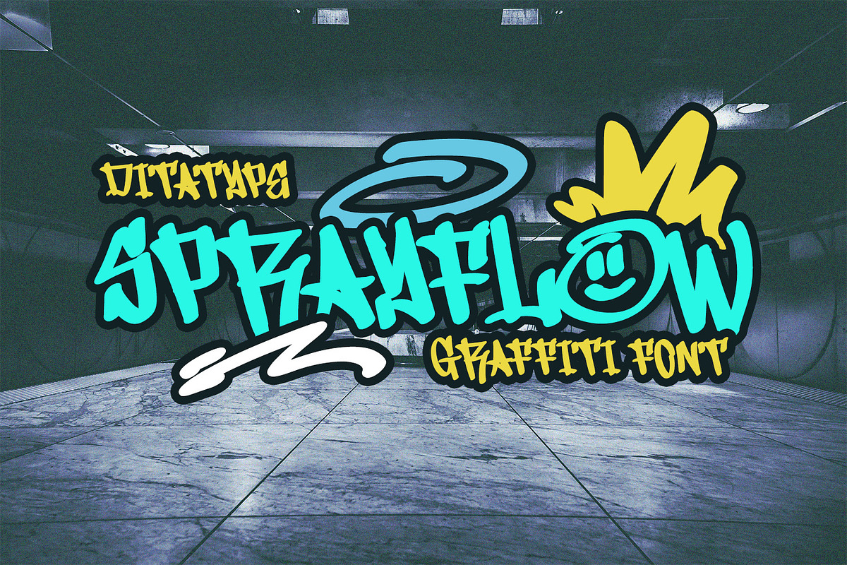 Sprayflow, a Symbol Font by Ditatype | Creative Market